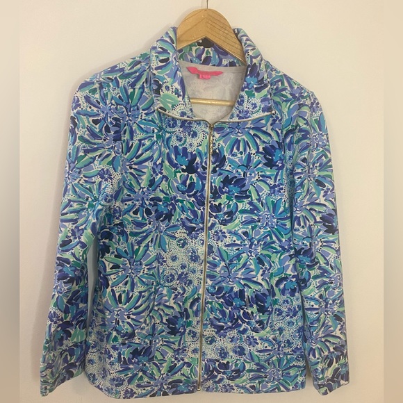 Lilly Pulitzer | Tops | Lilly Pulitzer Upf 5 Leona Print Full Zip ...